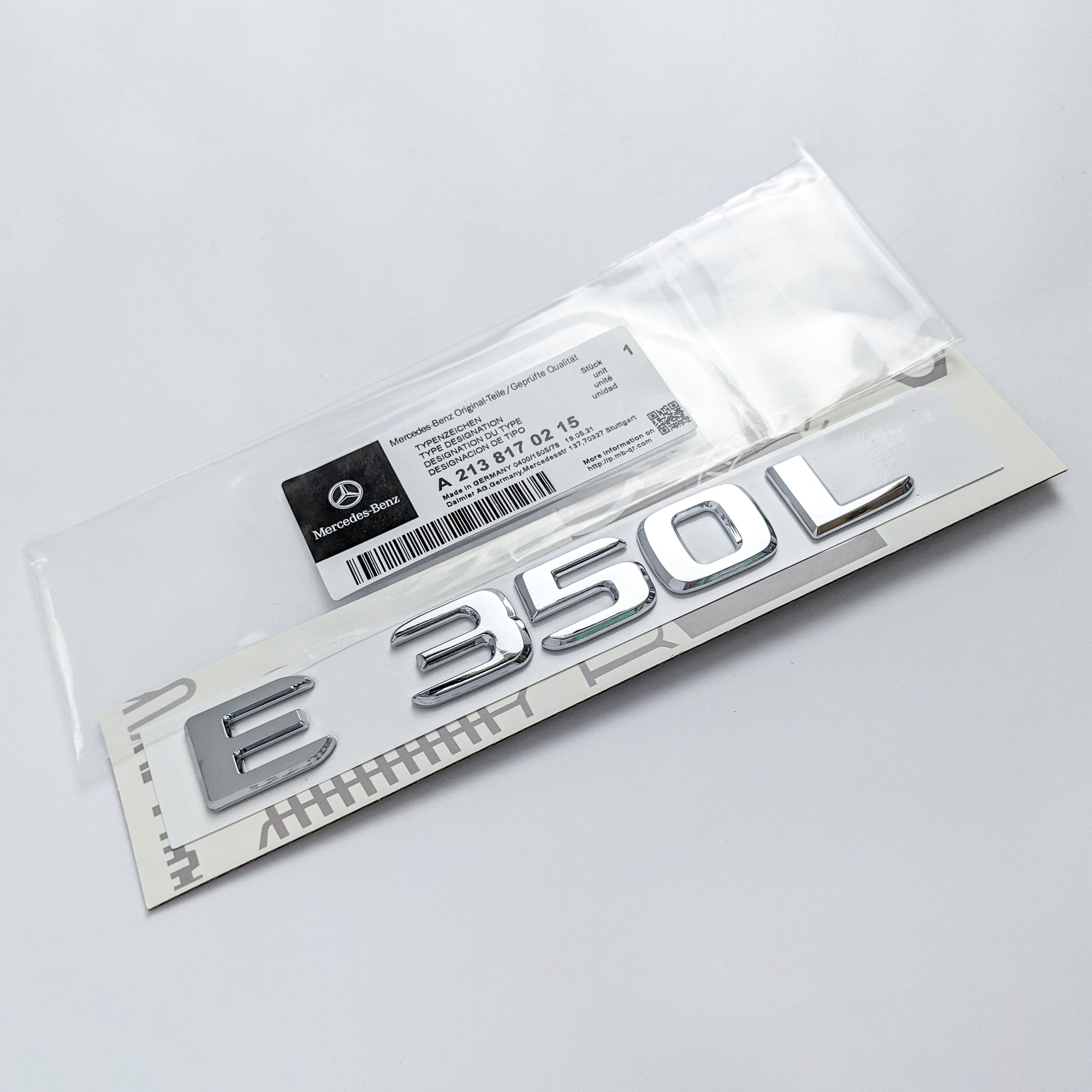 Mercedes Benz Chrome Silver "E350L" Number Trunk Letters Emblems Badge