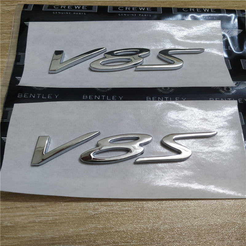 2X Bentley Flying Spur V8S Badge Emblem Silvery Color 3W8853675H