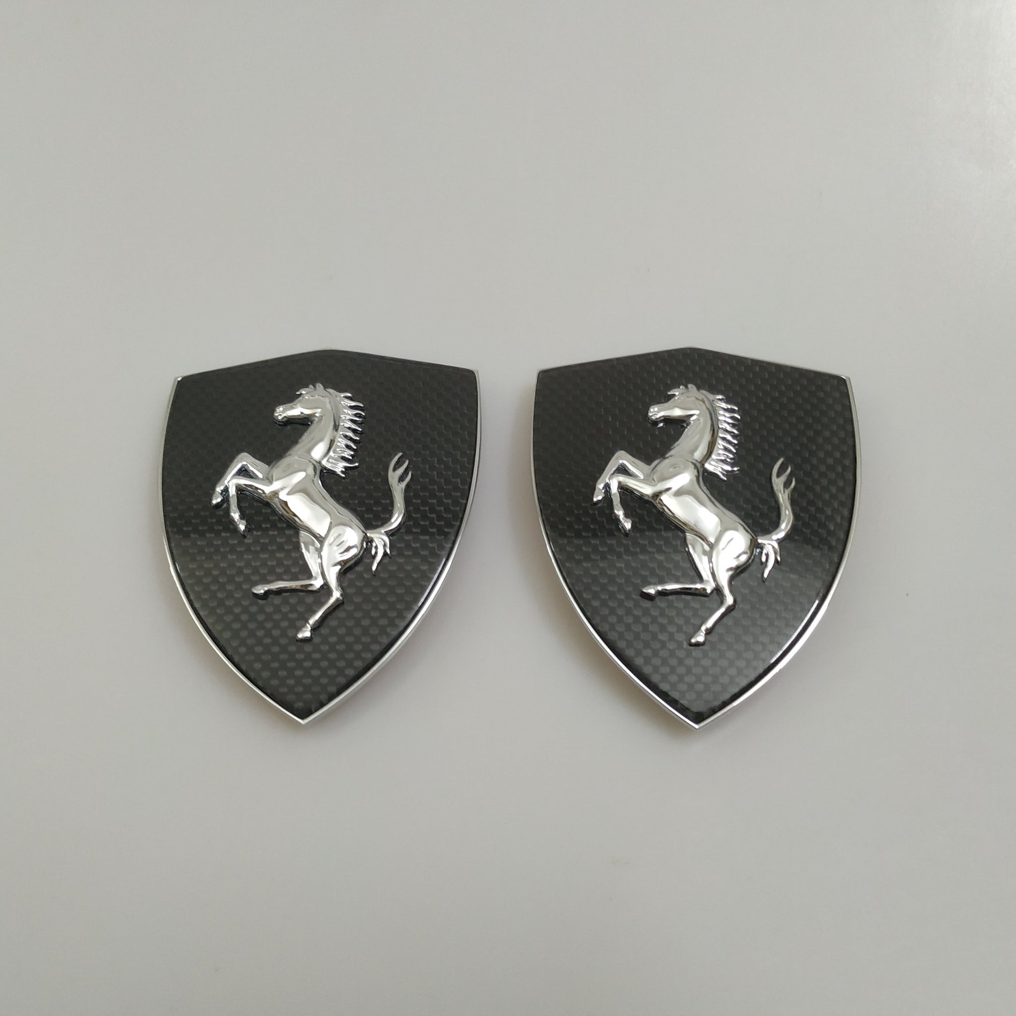 Ferrari F8 Carbon Fiber Fender Shield badge Emblem Kit